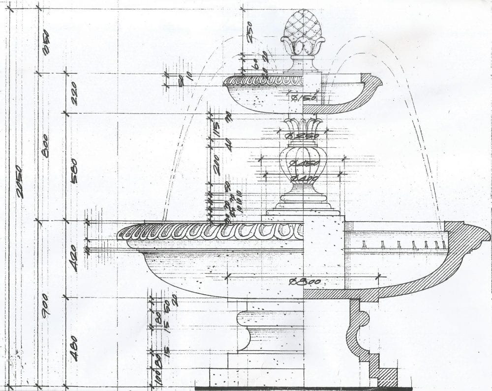 FOUNTAIN DRAWING DETAILS - RASHEED AL HALLAK MARBLE