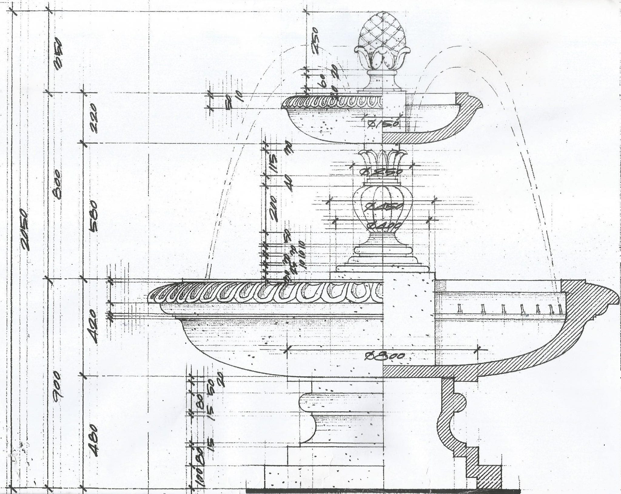 FOUNTAIN DRAWING DETAILS - RASHEED AL HALLAK MARBLE